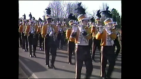 Vintage VHS Marching Band Walks in Parad... | Stock Video | Pond5