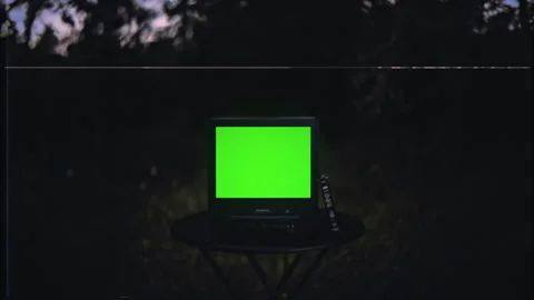 Vintage VHS Television Green Screen Outs... | Stock Video | Pond5