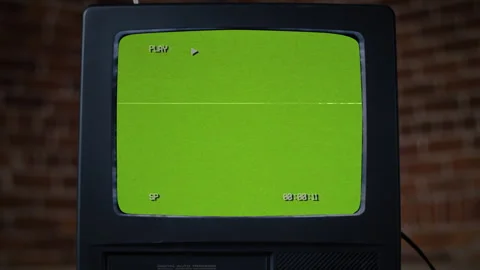 Vintage VHS TV Green Screen Time Code Re... | Stock Video | Pond5