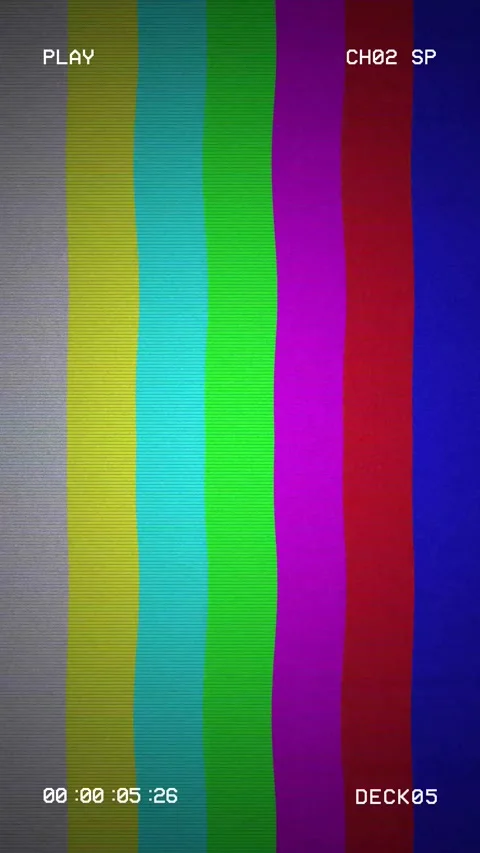 Vintage VHS (Video Home System) defects ... | Stock Video | Pond5