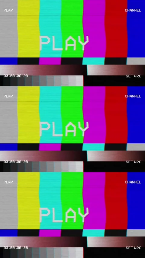 Vintage VHS (Video Home System) defects ... | Stock Video | Pond5