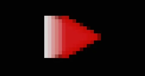 Vintage Video Game Pixel Play Button | Stock Video | Pond5