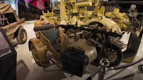 Vintage World War 2 BMW r75 motorcycle w... | Stock Video | Pond5