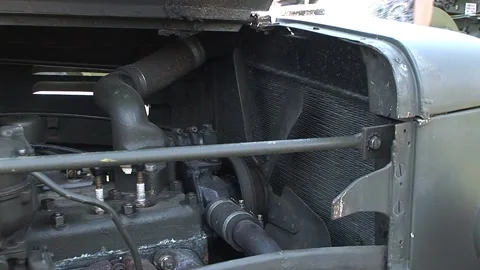 Vintage WWII military vehicle engine | Stock Video | Pond5