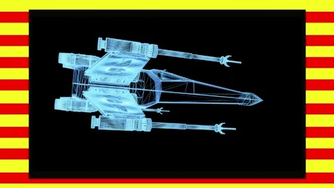Vintage X wing Starship Retro ZX Spectru... | Stock Video | Pond5