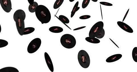 vinyl record falling slow motion | Stock Video | Pond5