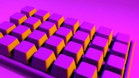 Violet computer keyboard on purple backg... | Stock Video | Pond5