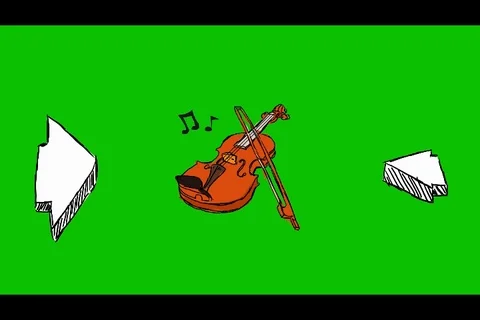 Violin - Hand-Drawn Animation - spinning... | Stock Video | Pond5