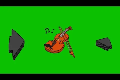 Violin - Hand-Drawn Animation - spinning... | Stock Video | Pond5