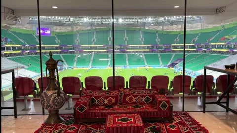 VIP and VVIP lounge in the stadium full ... | Stock Video | Pond5