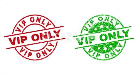 VIP ONLY Round Stamps Using Corroded Texture Illustration #151586796