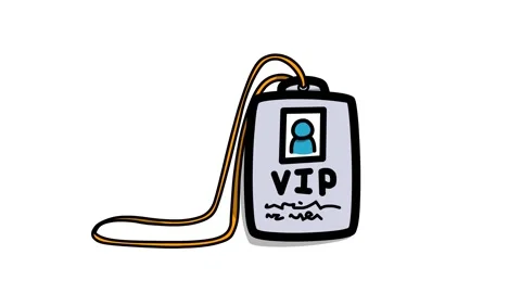 vip pass sketch and 2d animation | Stock Video | Pond5