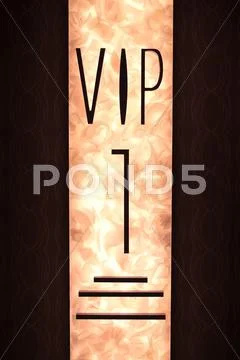 Vip sign with fiery background Stock Illustration #33336308