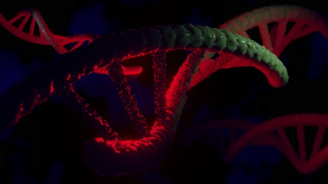 Viral DNA rotating abstract 3d animation... | Stock Video | Pond5