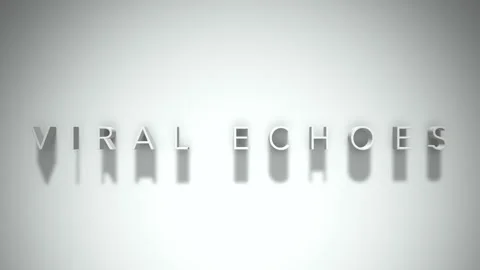 viral echoes 3D title animation white te... | Stock Video | Pond5