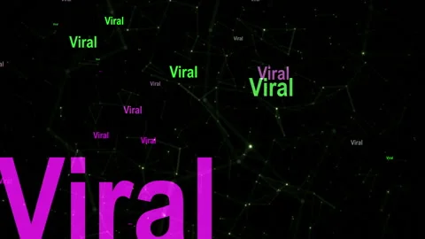 Viral text against network motion backgr... | Stock Video | Pond5