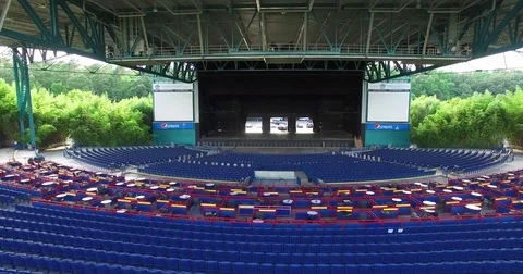 Virginia Beach Amphitheater Aerial Appro... | Stock Video | Pond5