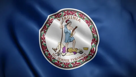 Virginia flag background realistic wavin... | Stock Video | Pond5