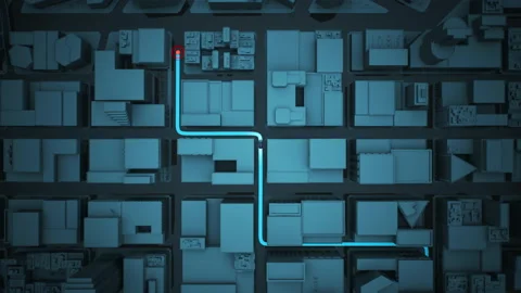 Virtual 3D GPS Map HUD Display of Driver... | Stock Video | Pond5