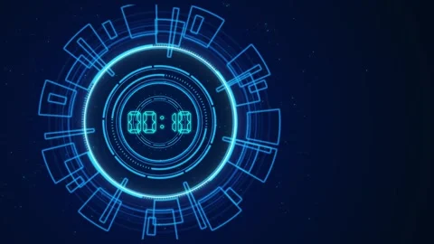 Virtual animated countdown Timer Futuris... | Stock Video | Pond5