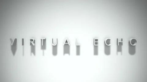 virtual echo 3D title animation white te... | Stock Video | Pond5