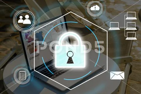 Virtual icon protection, lock. Personal Data Protection Stock Image ...