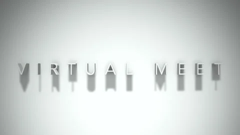 virtual meet 3D title animation white te... | Stock Video | Pond5