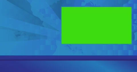 Virtual News Studio Set Green Screen Bac... | Stock Video | Pond5