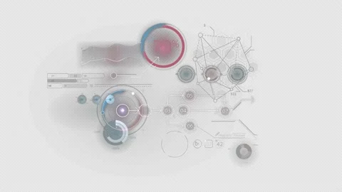 Virtual projection of abstract infograph... | Stock Video | Pond5