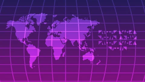 virtual reality tech animation with eart... | Stock Video | Pond5