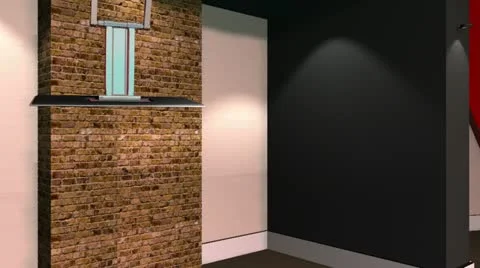 Virtual Set 12 - Brick Wall Newsroom Stu... | Stock Video | Pond5
