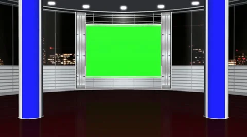 virtual studio background - green screen | Stock Video | Pond5