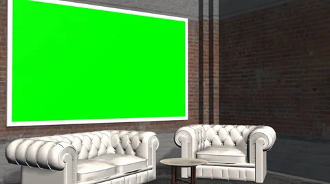 Virtual Studio Background with Green Scr... | Stock Video | Pond5