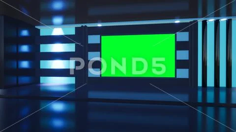 Virtual Studio Set\ 3d chroma background Illustration #198409960
