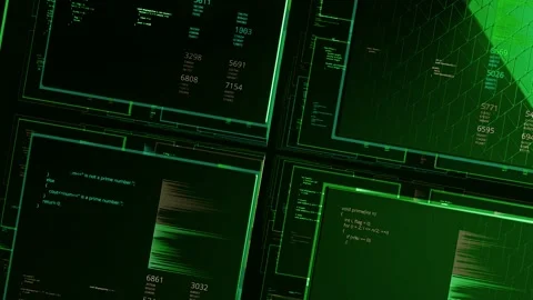 Virtual tables in matrix. Animation. Set... | Stock Video | Pond5