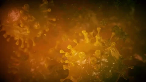 Virus abstract animation in liquid field... | Stock Video | Pond5