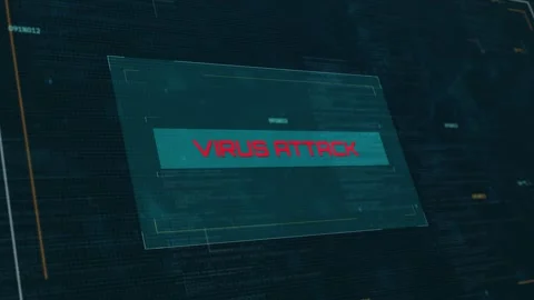Virus Attack Warning: Futuristic Loading... | Stock Video | Pond5