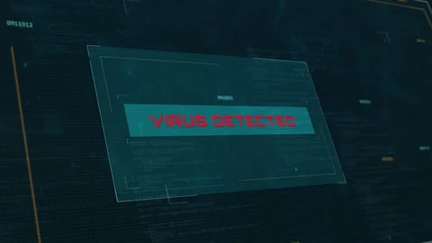 Virus Detected Warning: Futuristic Loadi... | Stock Video | Pond5