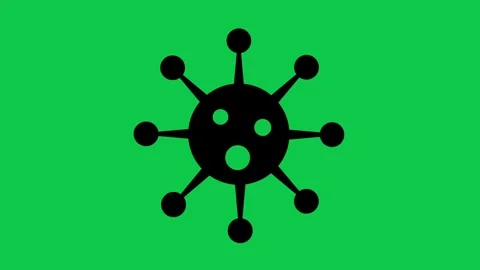 Virus icon animation on green screen bac... | Stock Video | Pond5
