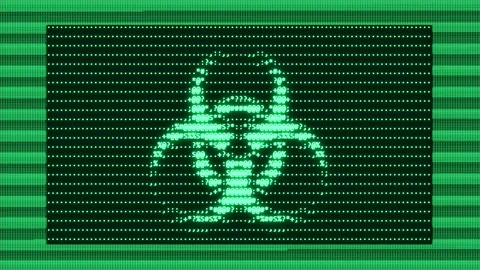 Virus Icon Retro Ascii Art Style 8bit Te... | Stock Video | Pond5