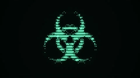 Virus Icon Retro Ascii Art Style 8bit Te... | Stock Video | Pond5