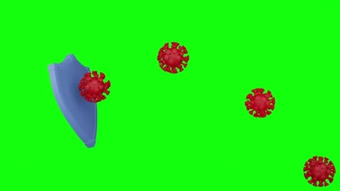 virus protection, 3d animation, on a gre... | Stock Video | Pond5