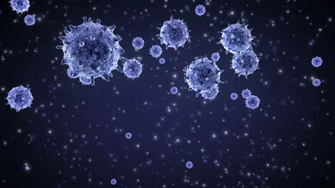 Viruses under microscope.Human immune sy... | Stock Video | Pond5