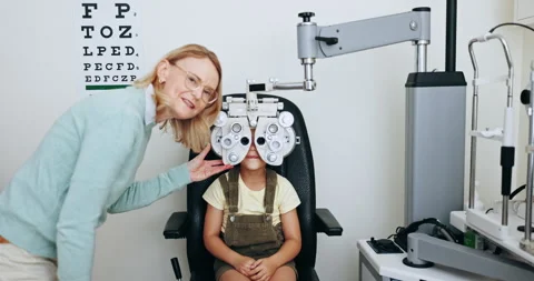 Vision, optometry and optician with chil... | Stock Video | Pond5