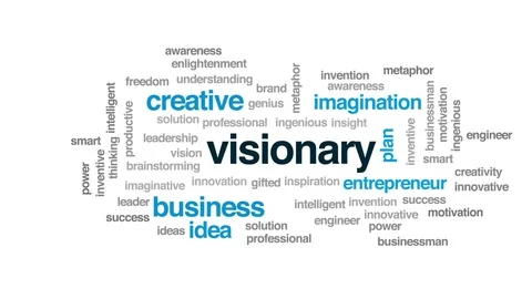 Visionary animated word cloud, text desi... | Stock Video | Pond5