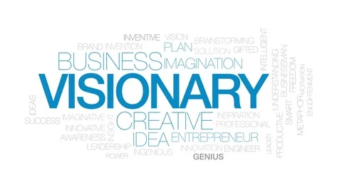 Visionary animated word cloud, text desi... | Stock Video | Pond5
