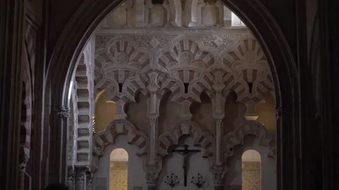 Visitors Admiring Ornate Intersecting Ar... | Stock Video | Pond5