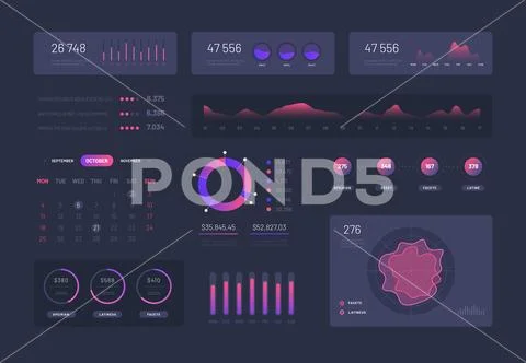 Visual data graphics. Control admin panel with charts column diagrams. Modern: Royalty Free ...