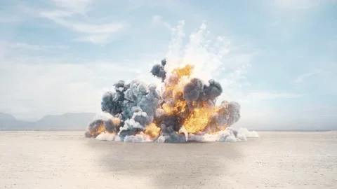 Visual Effects Shot of a Missile Impacti... | Stock Video | Pond5