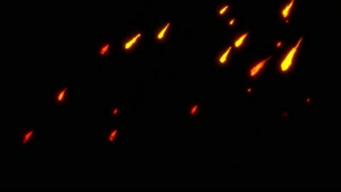 Visual effects, VFX, fire rain falling o... | Stock Video | Pond5